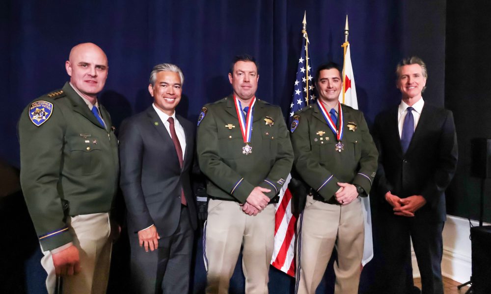 Newsom honors CHP officers w/Medal of Valor, names CHP head