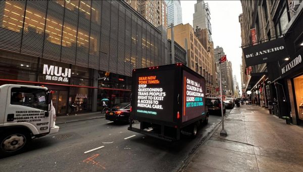 GLAAD leads second protest outside New York Times